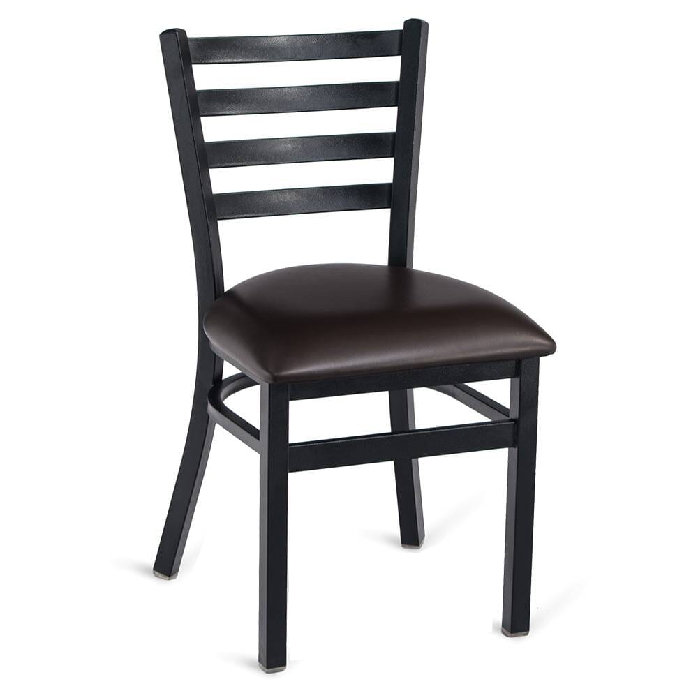 Black Steel Ladderback Restaurant Chair