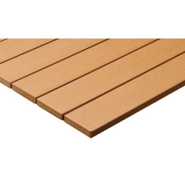Tan Synthetic Teak Wood Outdoor Restaurant Table Top