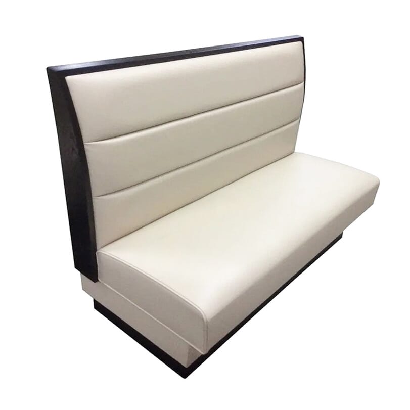 Three Horizontal Channel Back Style Restaurant Booth