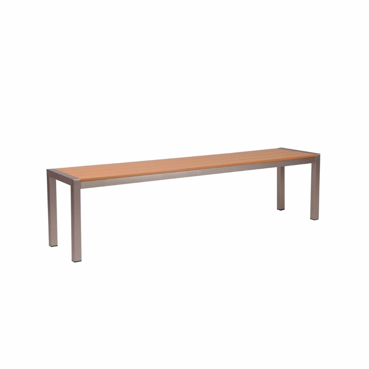 Tan Synthetic Aluminum Restaurant Bench